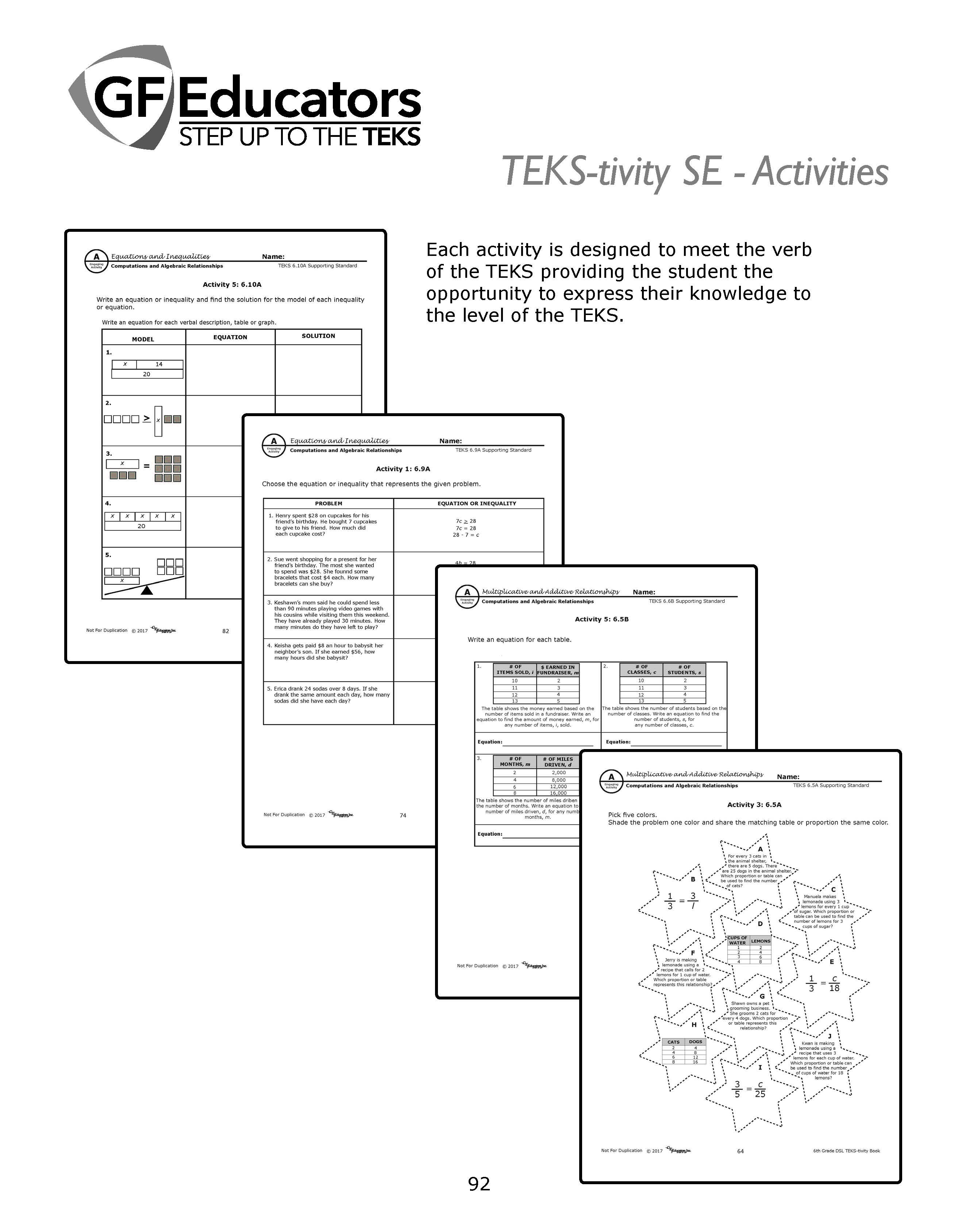 Math Products - GF Educators
